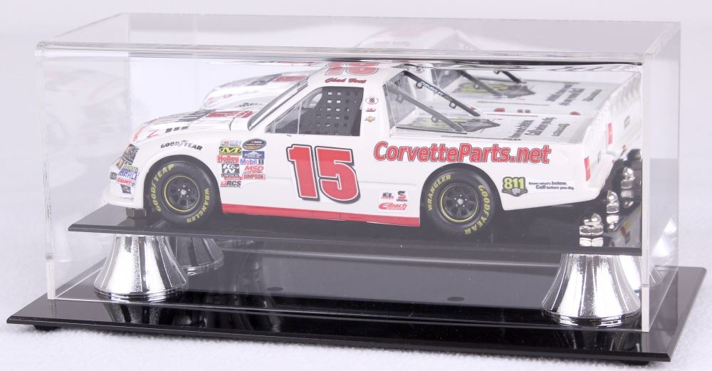 Deluxe Acrylic 1:24 Scale Diecast Car Display Case with Silver Risers ...