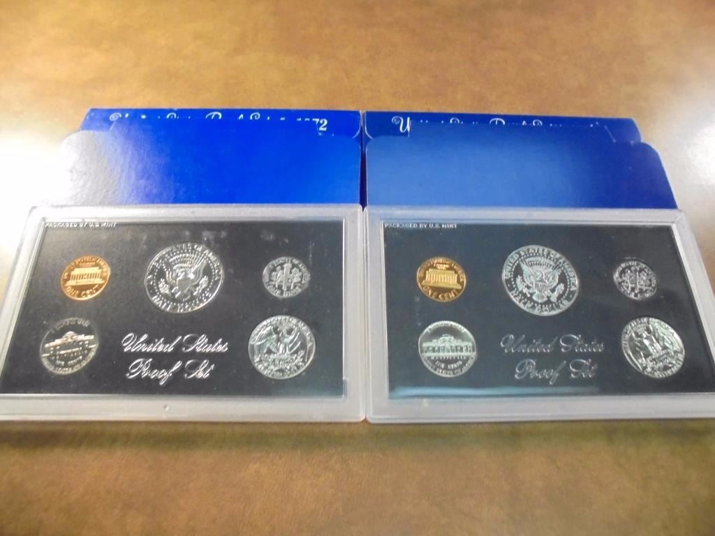 1971 & 1972 US PROOF SETS (WITH BOXES)