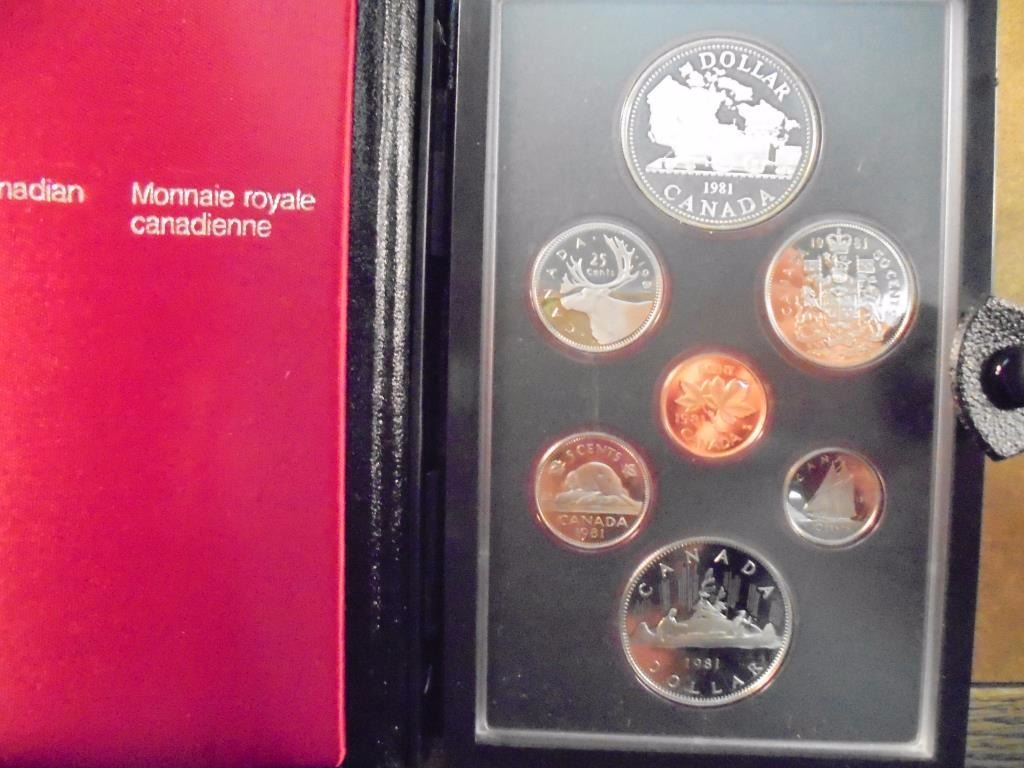 1981 CANADA DOUBLE DOLLAR PROOF SET LOCOMOTIVE ORIGINAL ROYAL CANADIAN ...