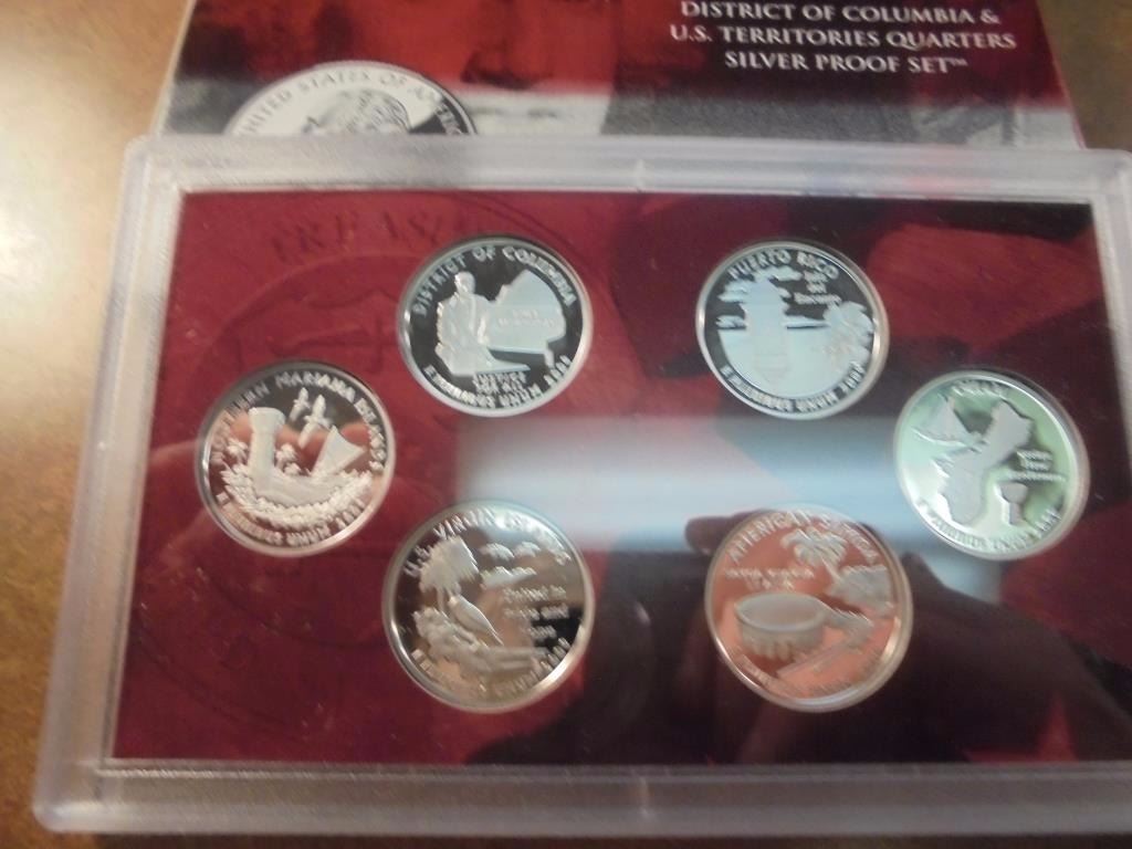 2009 SILVER DISTRICT OF COLUMBIA & US TERRITORIES QUARTERS PROOF SET ...