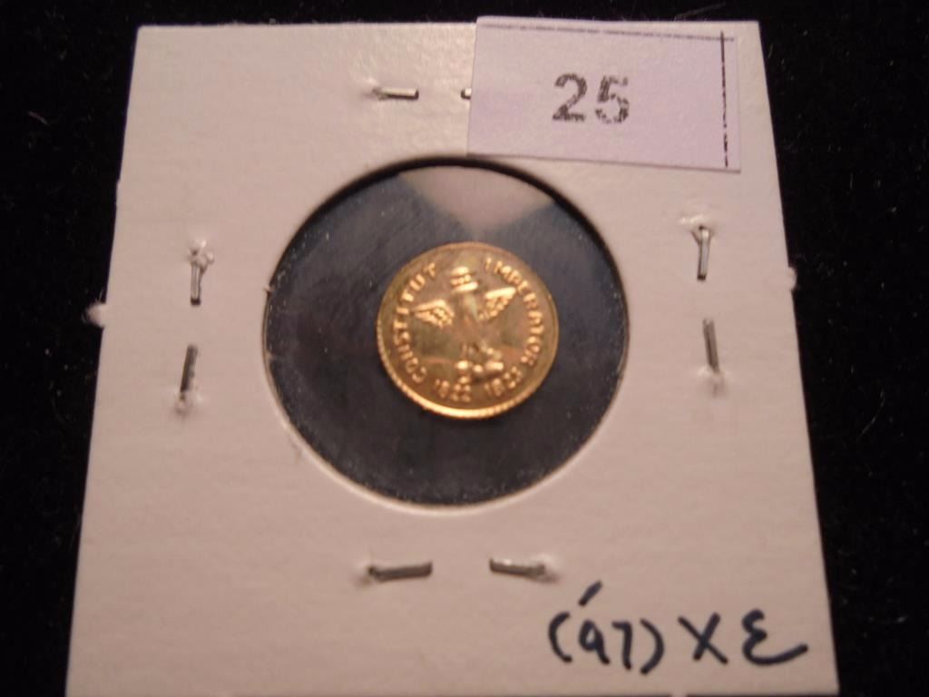 GOLD 1822-1823 MEXICO MEDAL (PESO)