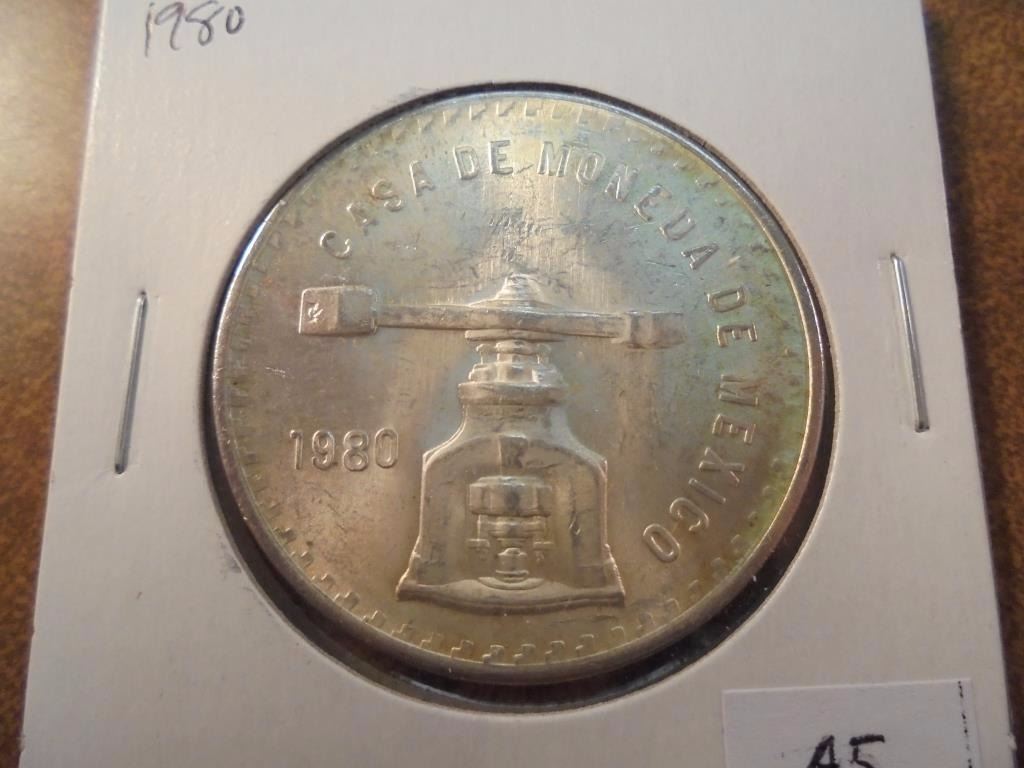 1980 MEXICO 1 OZ. SILVER PESO UNC