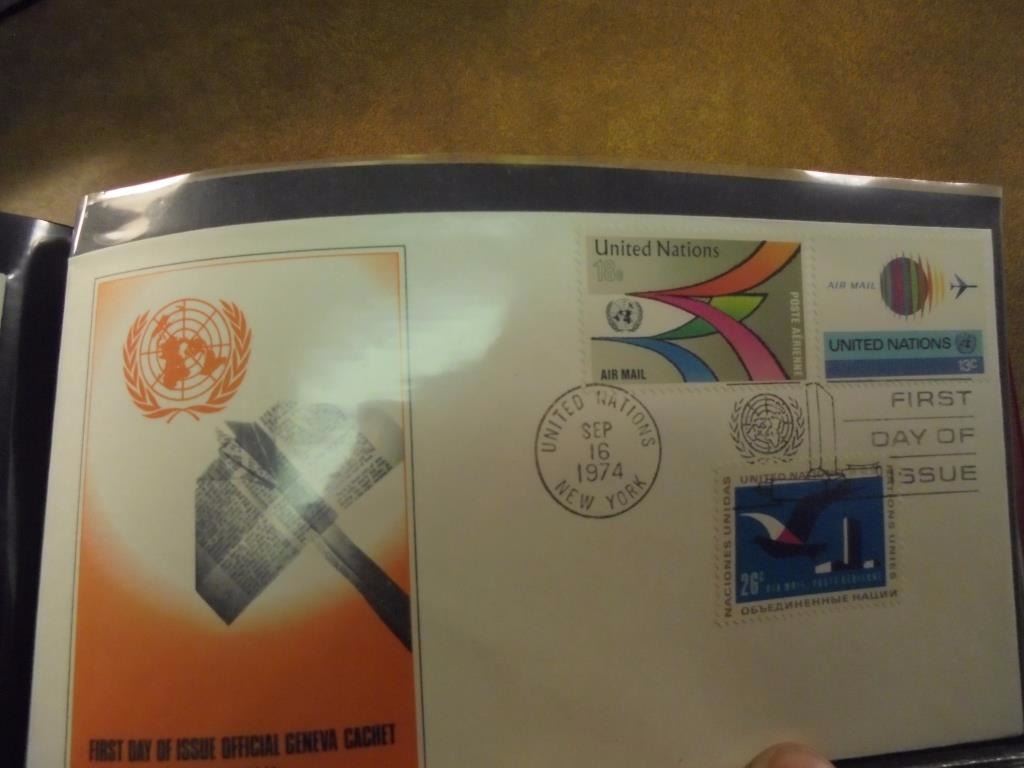 72-1972-74 UNITED NATIONS 1ST DAY COVERS OFFICIAL GENEVA CACHET IN ...