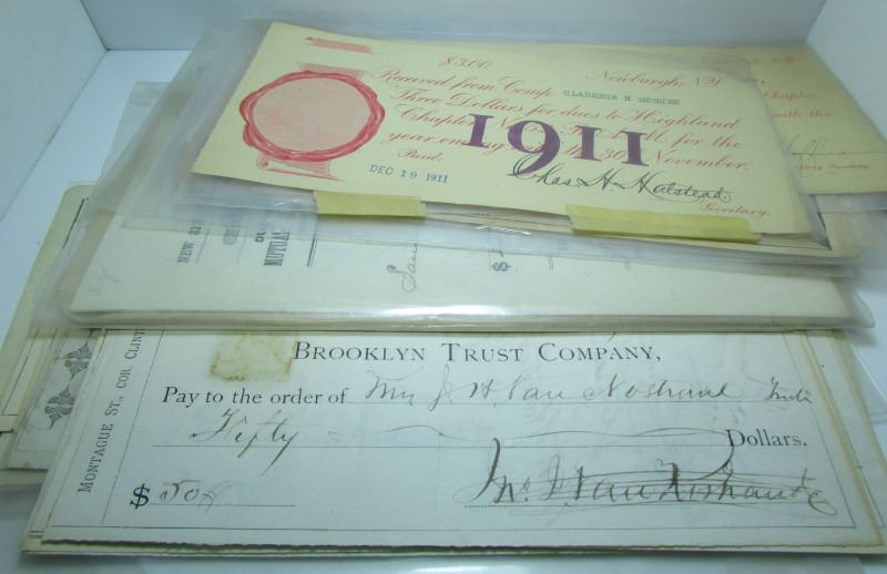 Collection Of Vintage USA Cheques - Late 1800's & Early 1900's