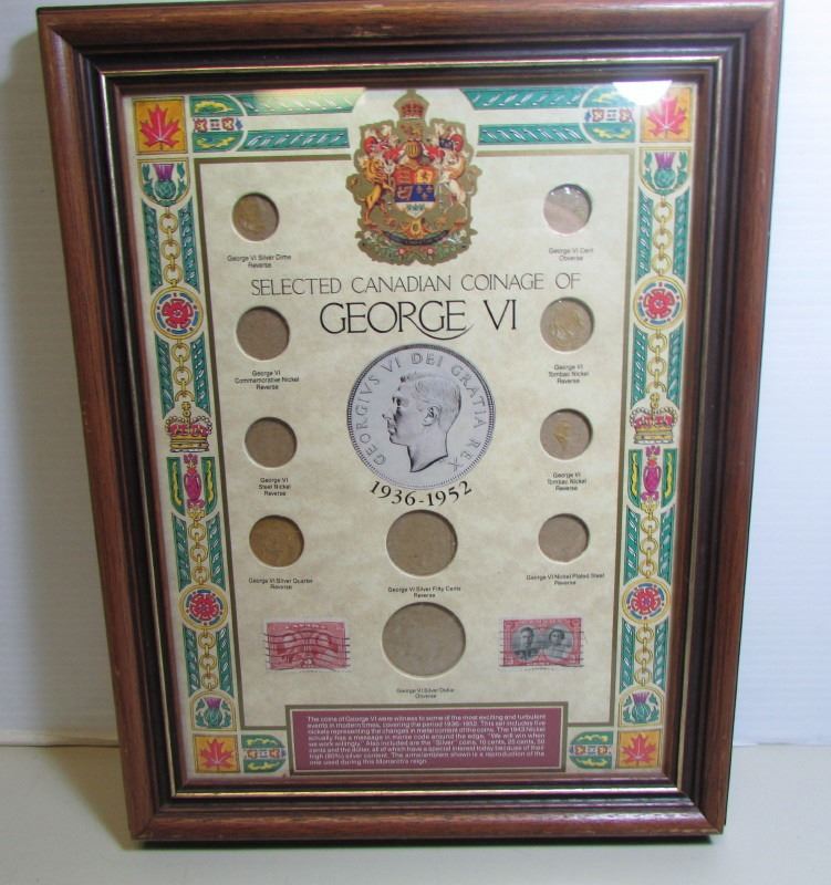 Create Your Own Coin Display - Frame - Canadian Coinage Of King George VI