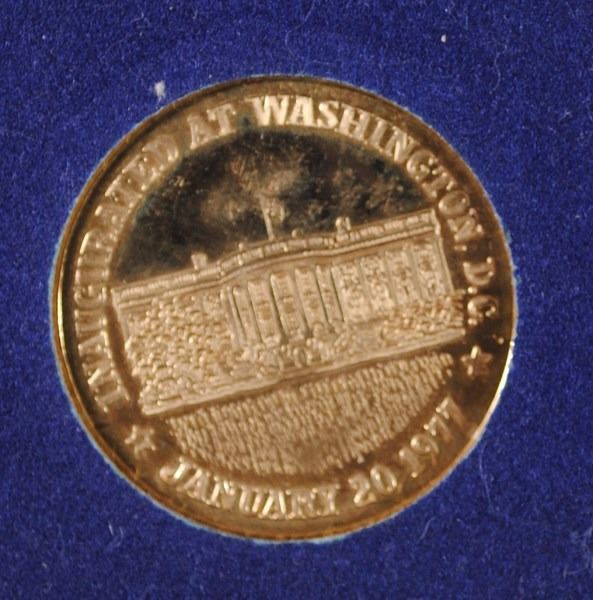 JIMMY CARTER 39th PRESIDENTIAL INAUGURAL 10KT GOLD MEDAL ( APPROX. 2.5 ...