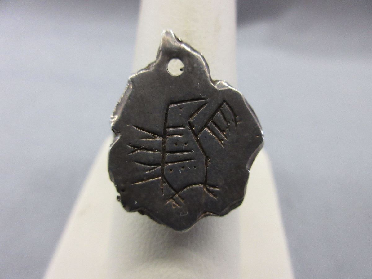 First Nations motif Etched Sterling Silver Ring