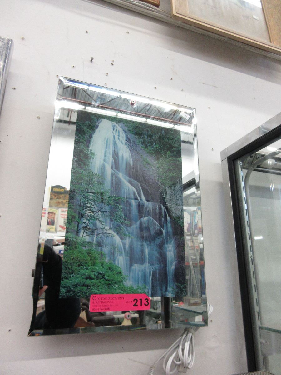 Back lit electric waterfall picture