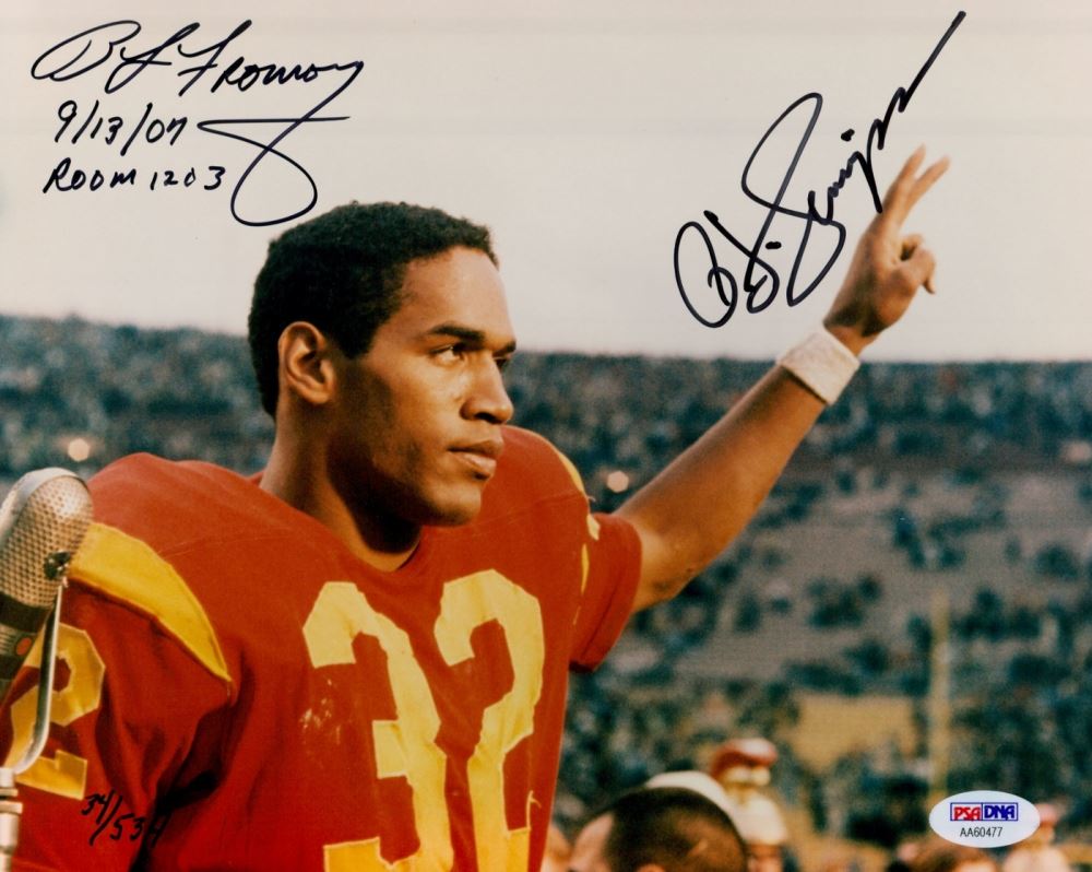 OJ Simpson Signed USC Limited Edition 8x10 Photo from Infamous Vegas ...