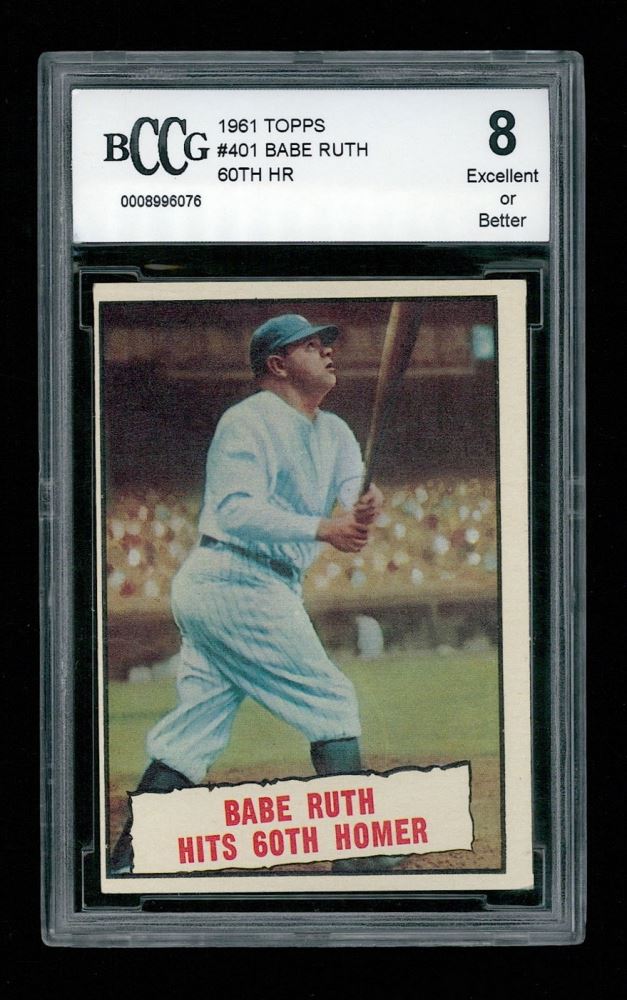 Babe Ruth 1961 Topps #401 60th Home Run (BCCG 8)