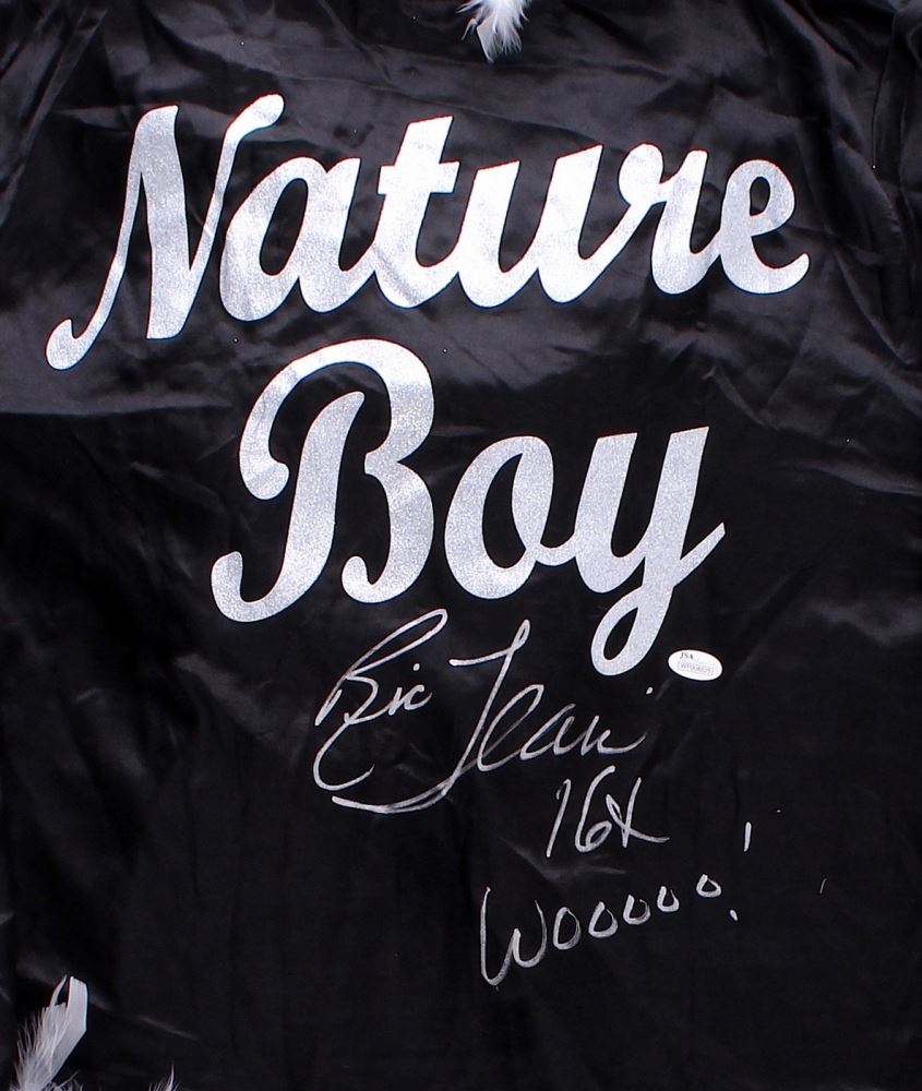 Ric Flair Signed "Nature Boy" Robe Inscribed "16x" & "Woooo!" (JSA COA)