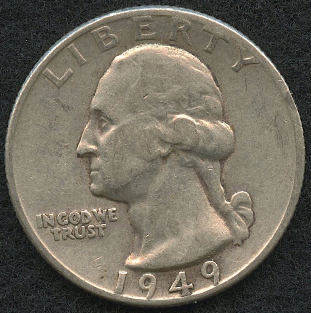 1949-D Washington Quarter Dollar Silver Coin