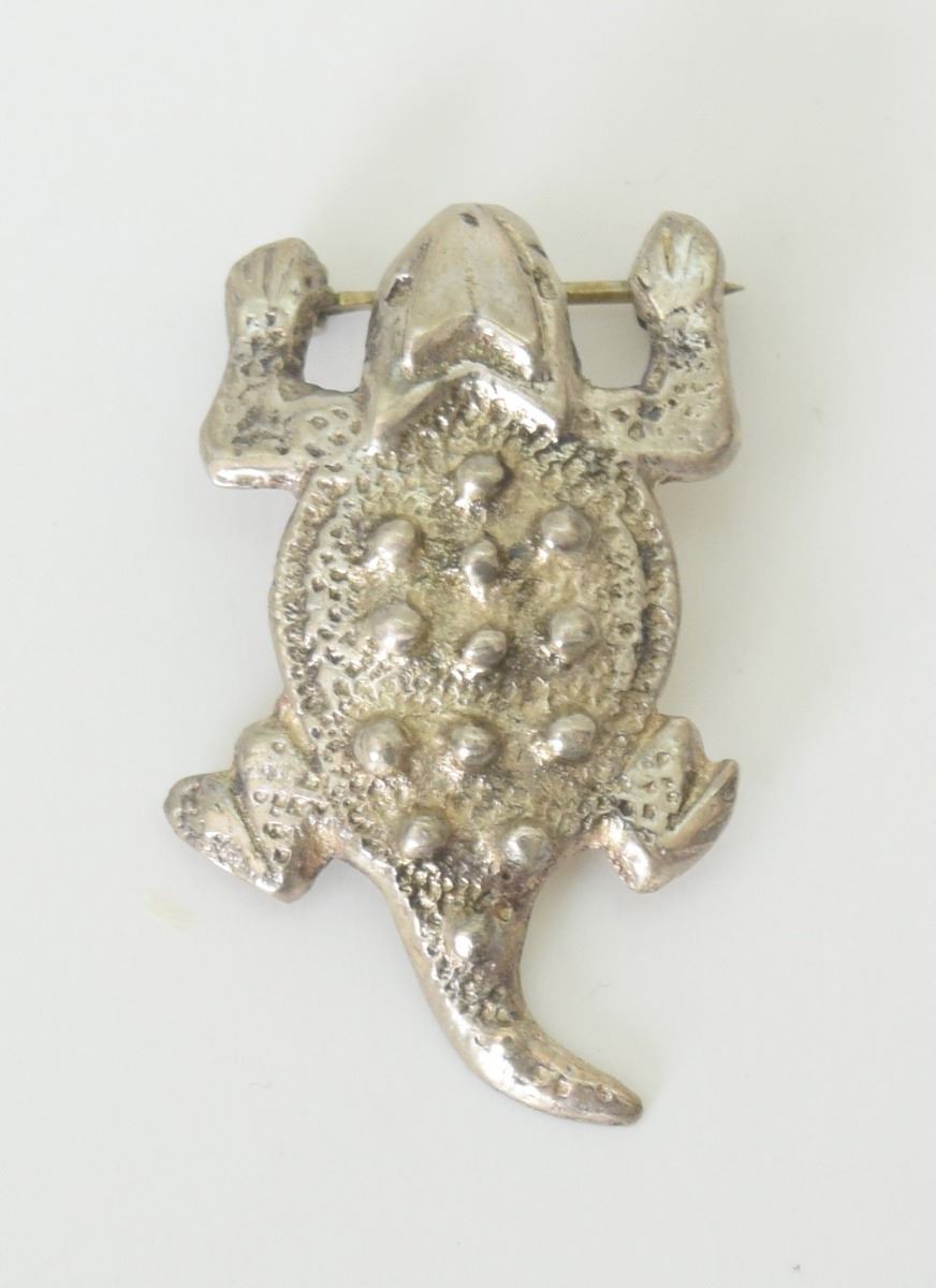 Sterling Silver Southwest Horned Toad Pin