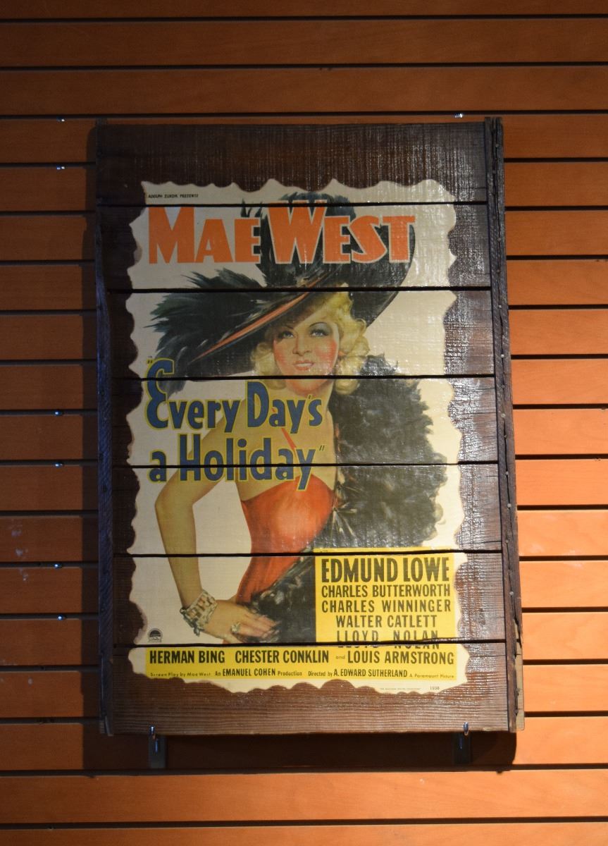 Mae West Every Day's A Holiday Mounted Poster