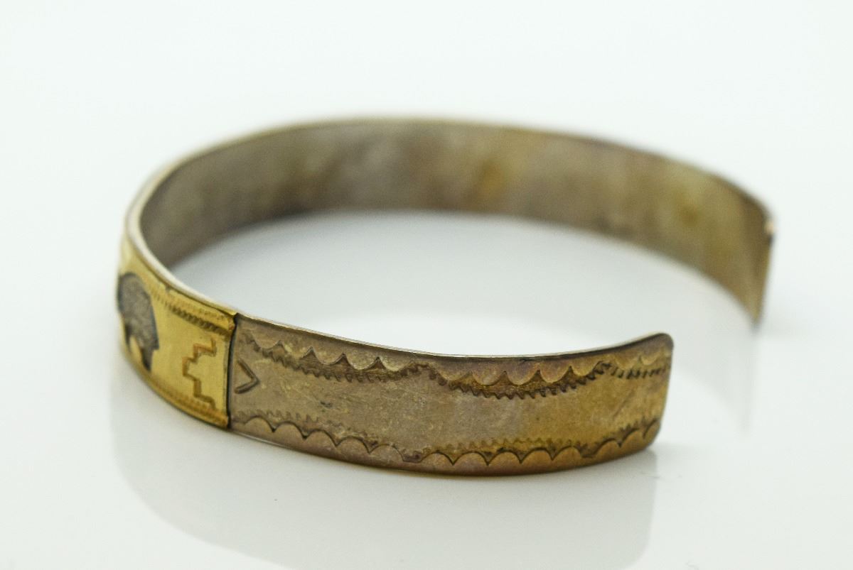 Sterling Silver Randall Begay 12K GF Bracelet