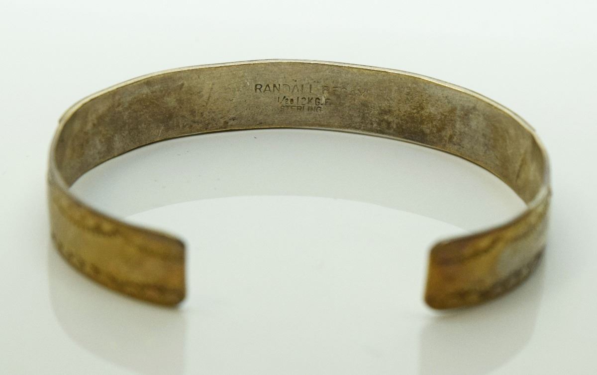 Sterling Silver Randall Begay 12K GF Bracelet
