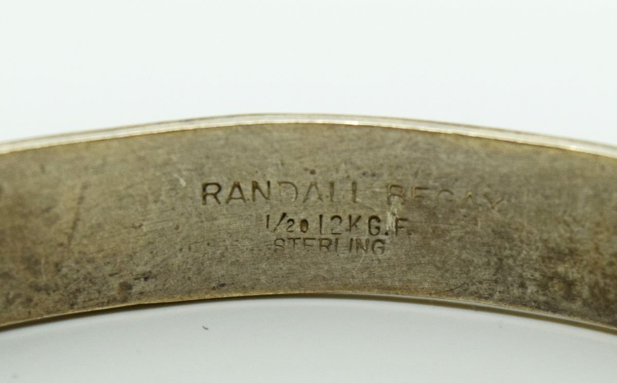 Sterling Silver Randall Begay 12K GF Bracelet