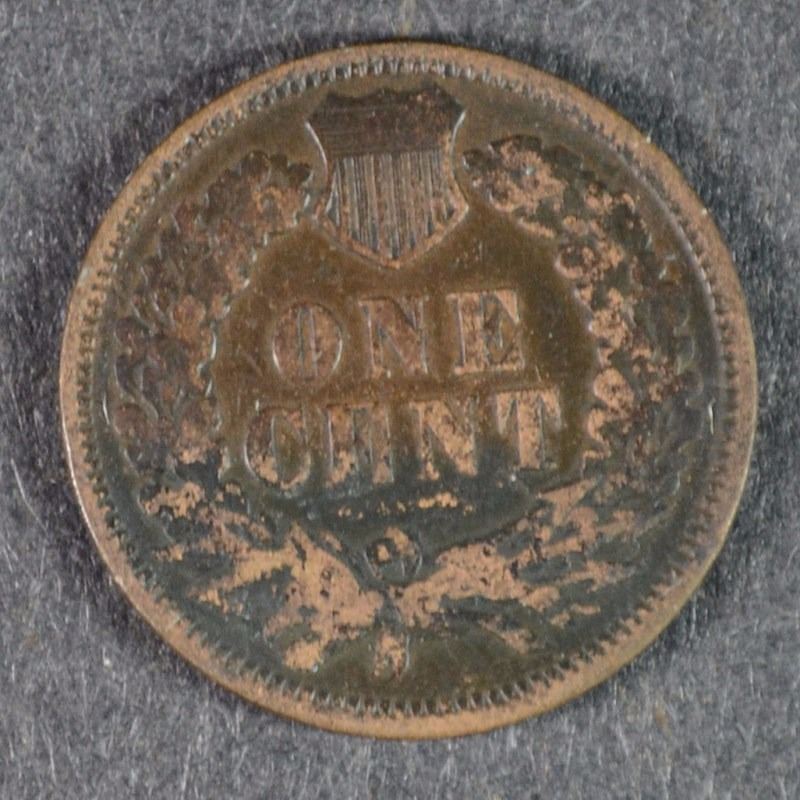1872 INDIAN ONE CENT VF RARE DATE
