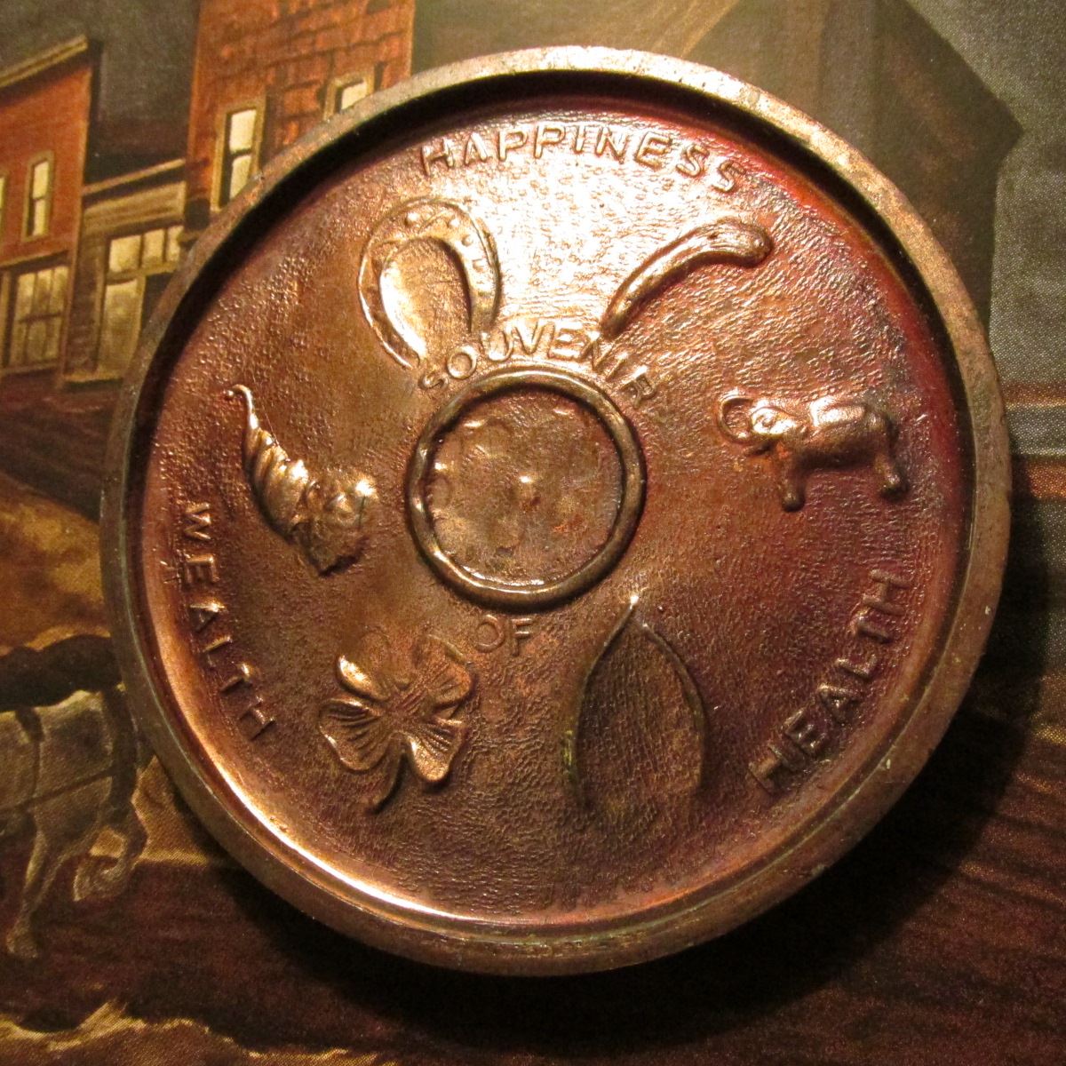 "Abraham Lincoln" Large Souvenir Penny "Souvenir of Health Wealth ...