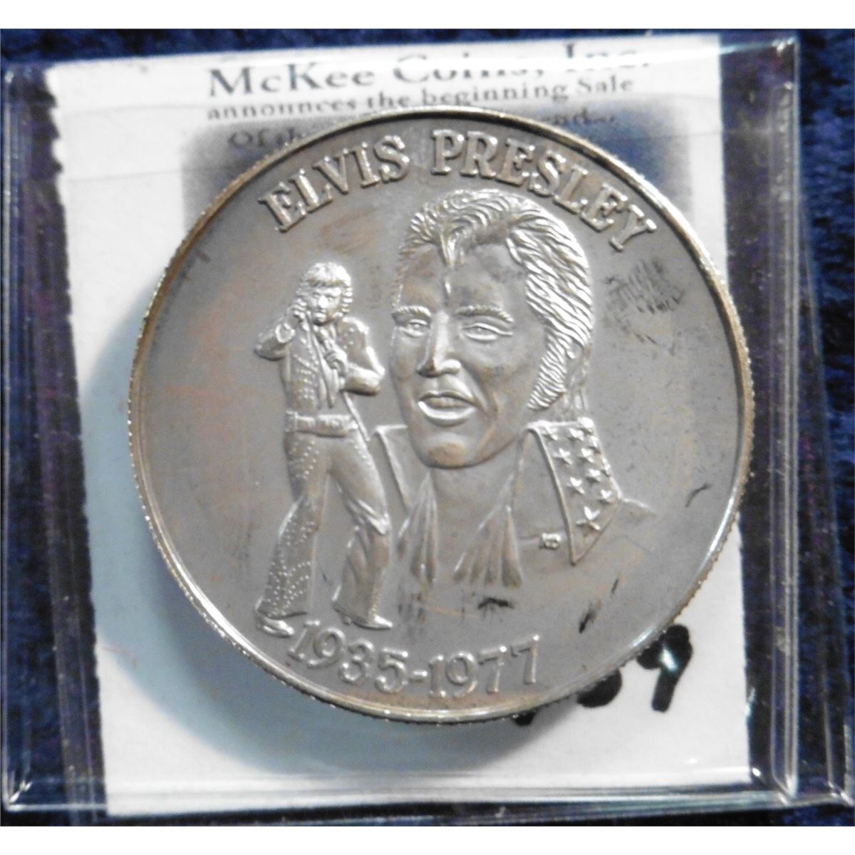 "1935-1977 Elvis Presley", "One Troy Ounce .999 Fine Silver/Silver ...