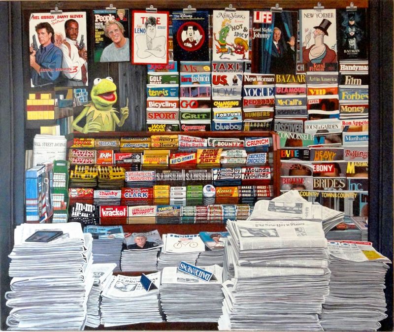 Ken Keeley, What's Your Pleasure (Newsstand), Oil Painting