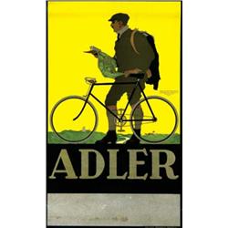 Italian advertising poster, cycling - ADLER