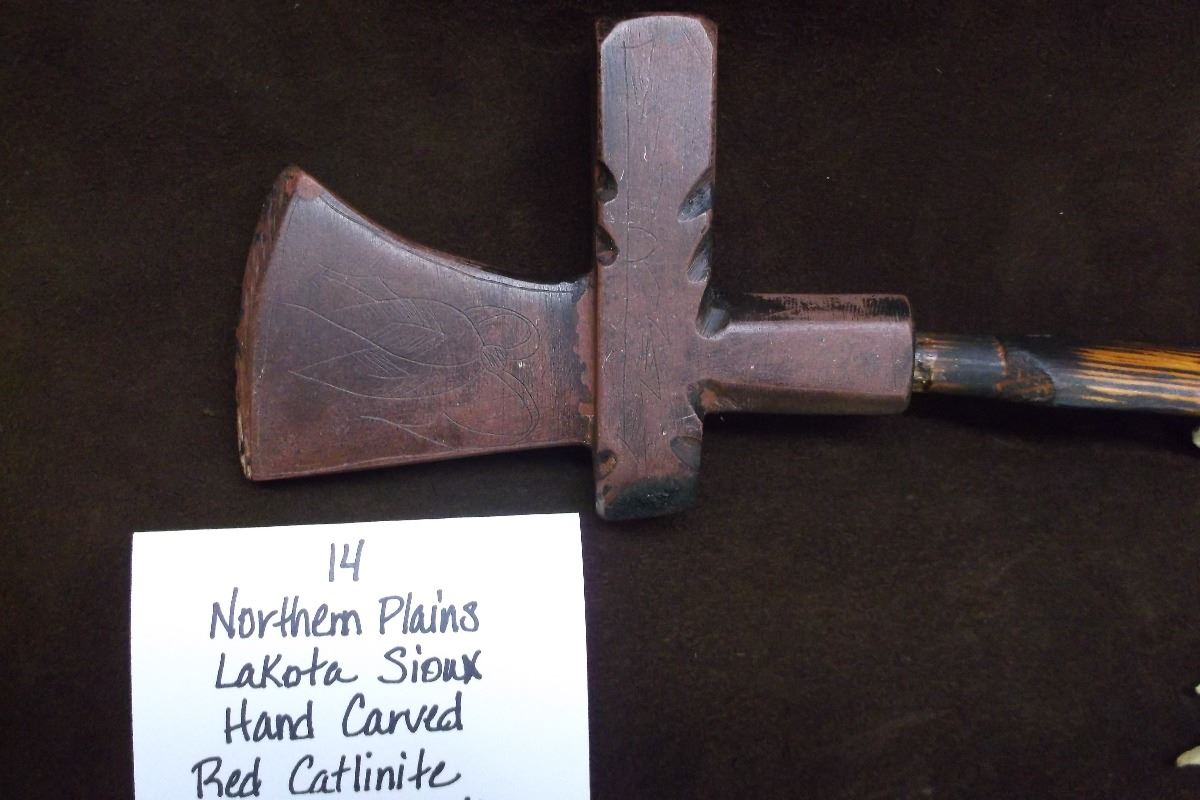 Northern Plains Lakota Sioux Beaded, Hand Carved, Red Catlinite Pipe ...