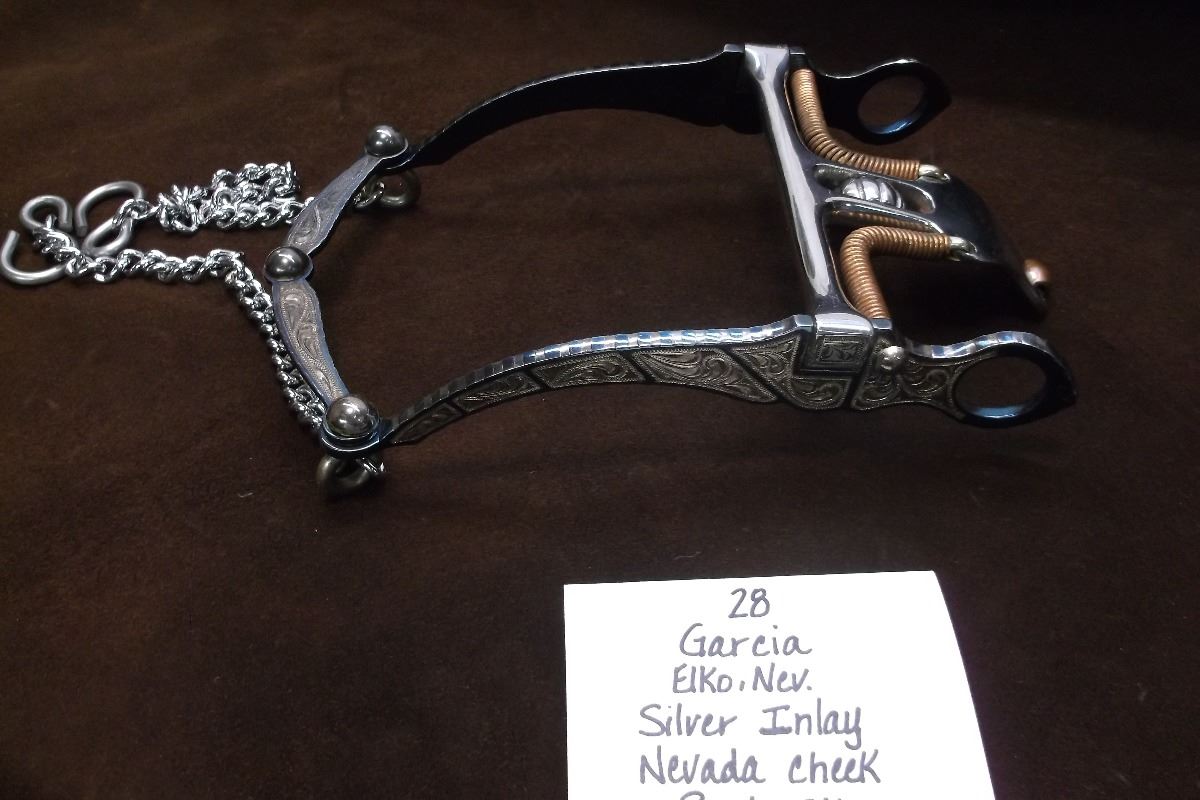 Garcia, Elko, NV, Silver Inlay Nevada Cheek Spade Bit