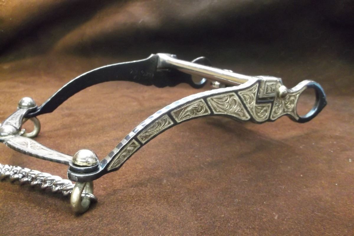 Garcia, Elko, NV, Silver Inlay Nevada Cheek Spade Bit