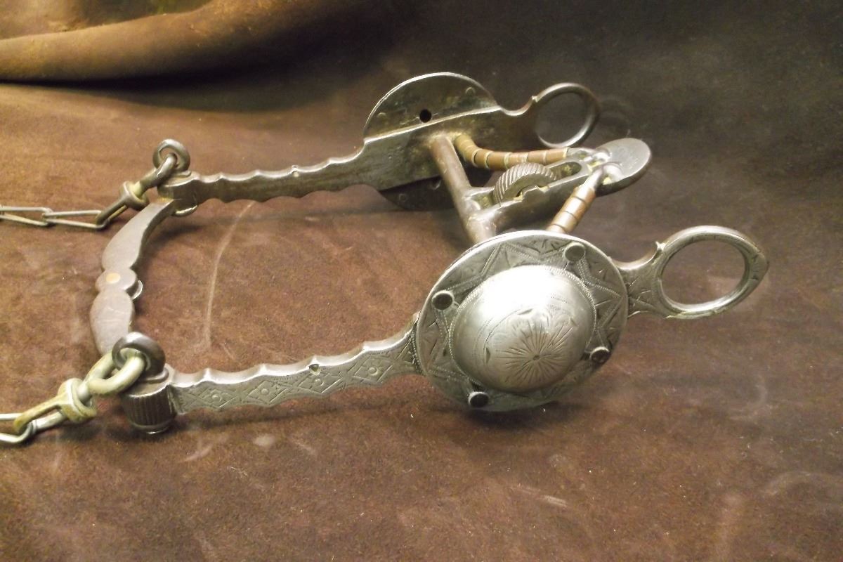 GS Garcia Elko Silver Overlay El Toro Cheek Spade Bit