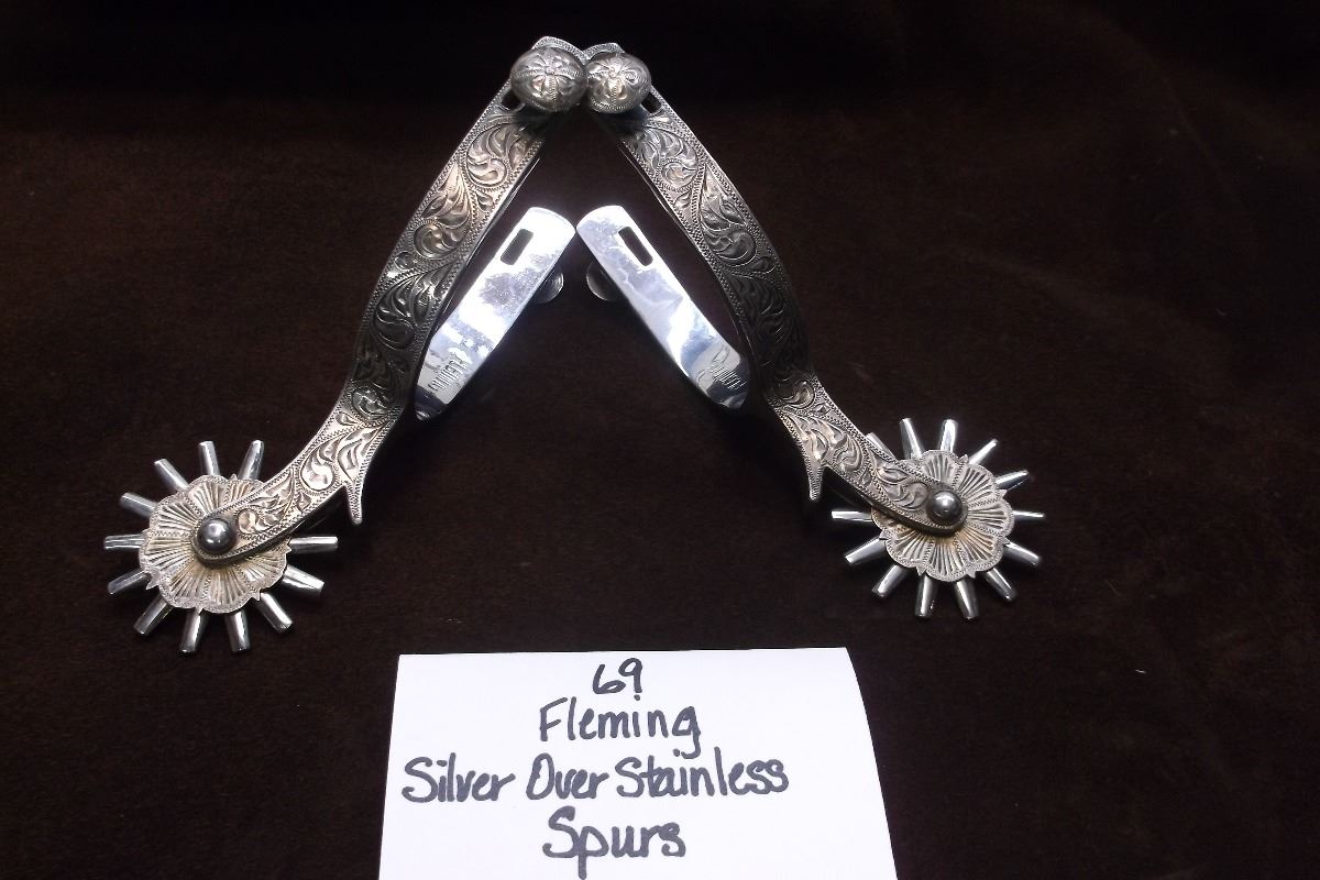 Fleming Silver over Stainless Spurs