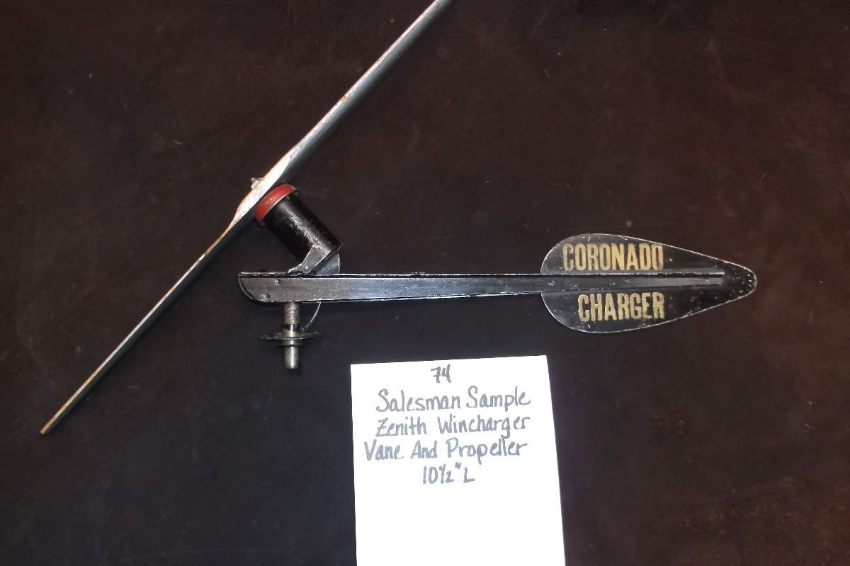 Salesman Sample Zenith Wincharger Vane and Propeller. 10 1/2"L