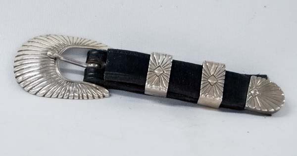 Native American Navajo Sterling Ranger Buckle