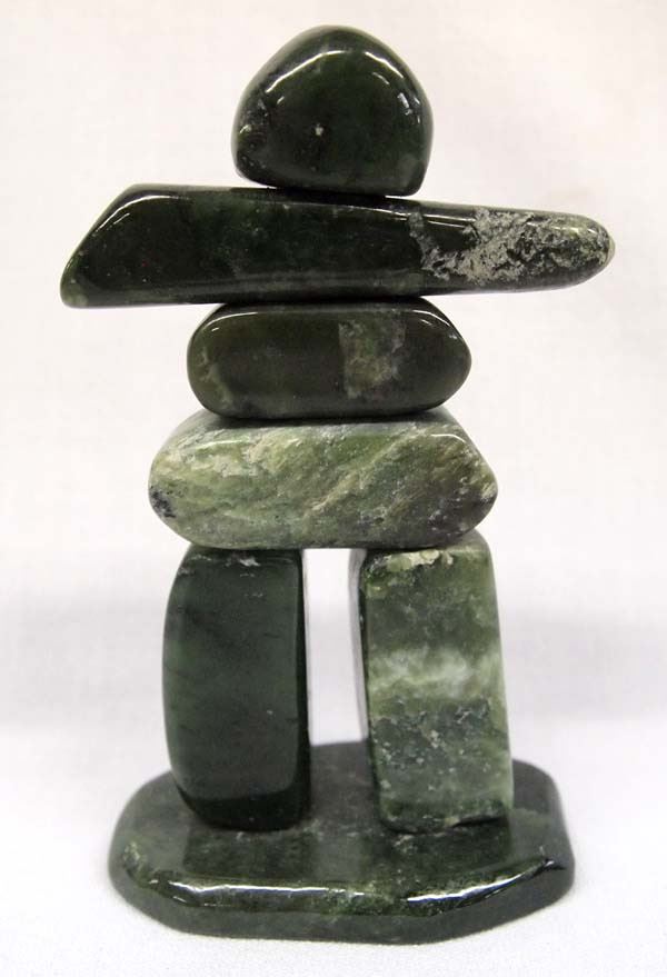 Native American Canadian Jade Inukshuk Sculpture
