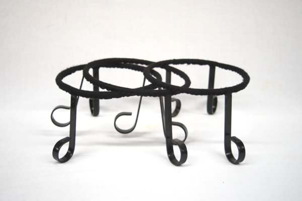 3 Yarn Wrapped Metal Pottery Display Stands