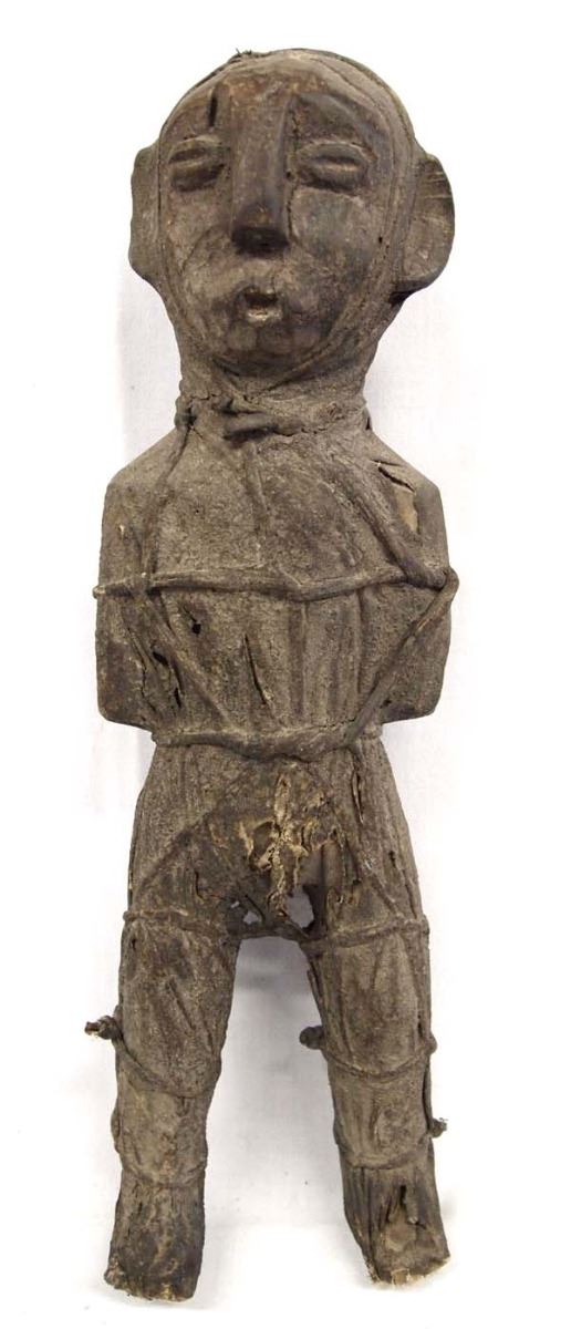 African Congo Wood Rawhide Covered Fertility God
