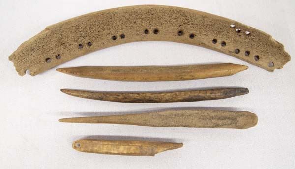 Prehistoric Native American Eskimo Bone Tools