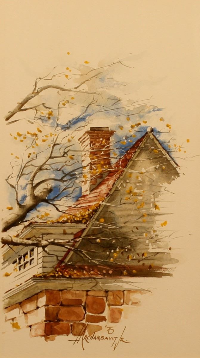 Louis Archambault Jr.(1945-), Watercolor