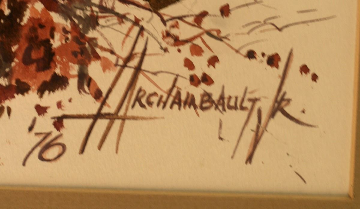 Louis Archambault Jr.(1945-), Watercolor