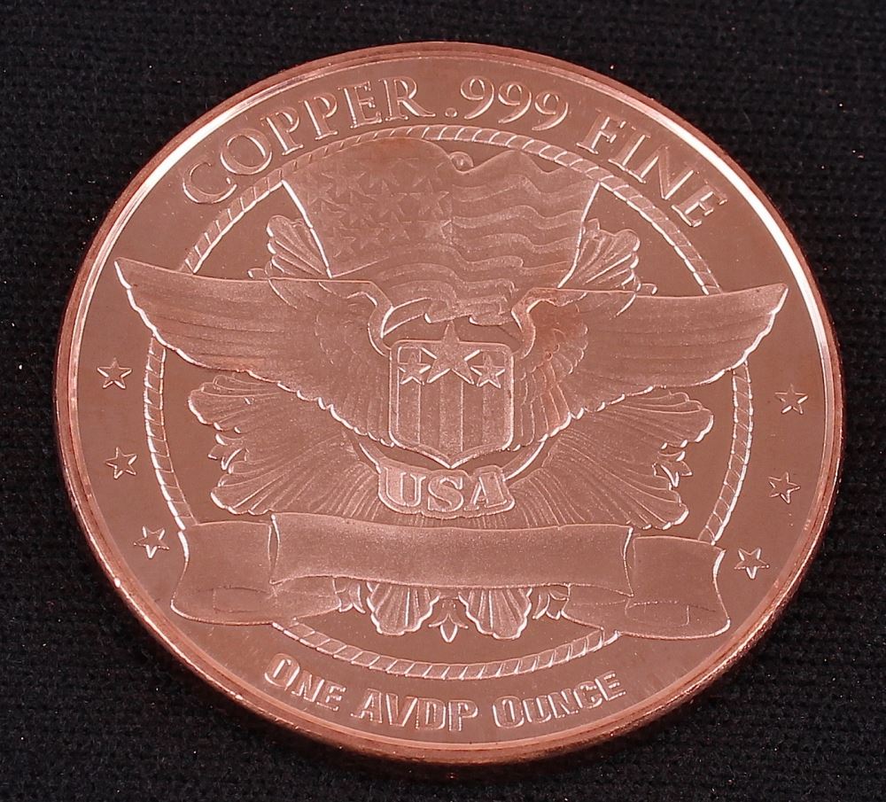 Maple Leaf 1 AVDP Oz. Fine Copper Replica Round