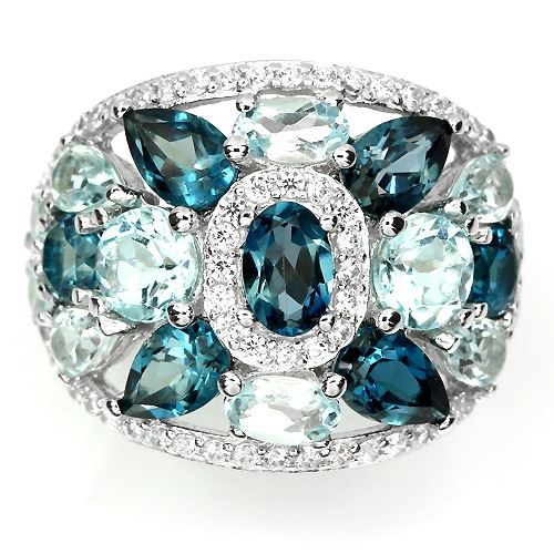 Stunning London Blue Topaz Ring