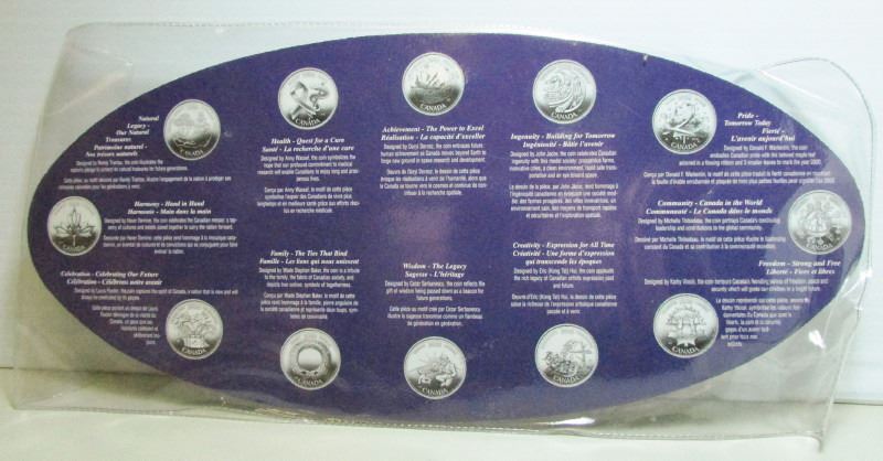 2000 Canada Millennium Coin Collection On Collectors Card