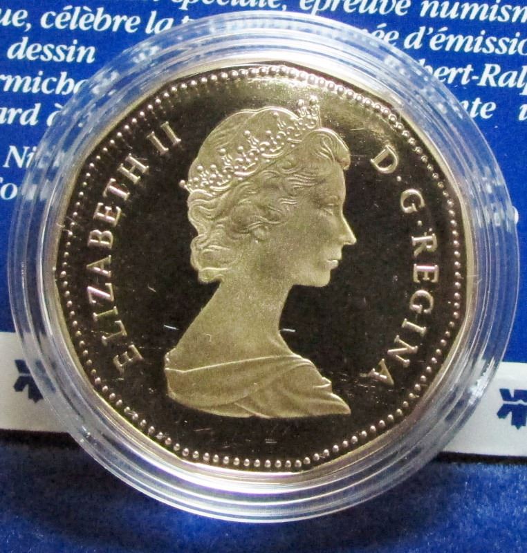 1987 Canada Proof Commemorative First $1 Loonie Coin