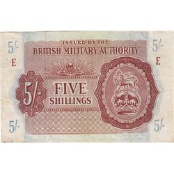 1943 Great Britain - British Military Authority - 5 Shilling Military Scrip