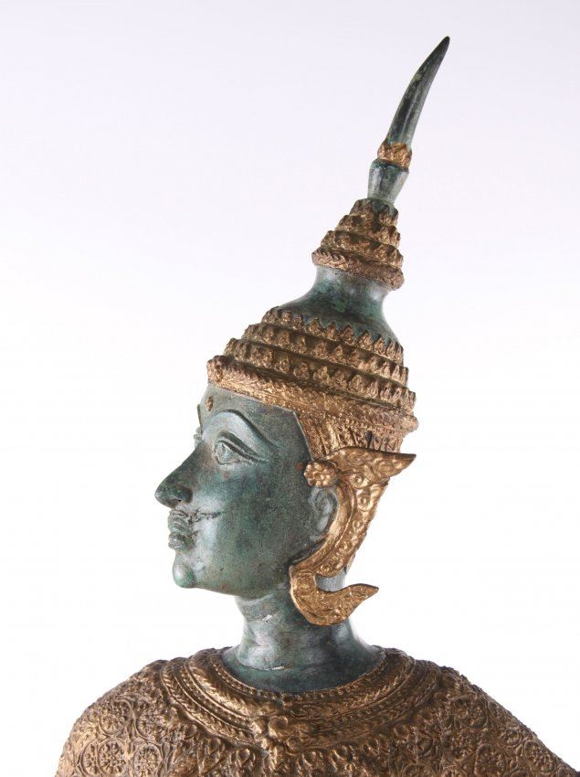 Thai/Balinese Mythical Archer parcel gilt accents to