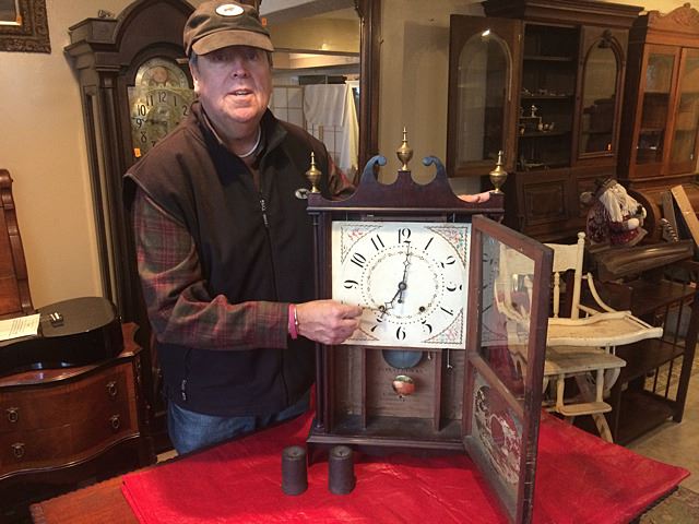 Eli Terry Pillar and Scroll Clock