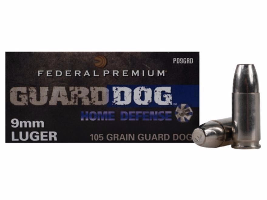 10 BOXES Federal PD9GRD Guard Dog 9mm Full Metal Jacket 105 GR (200 ...