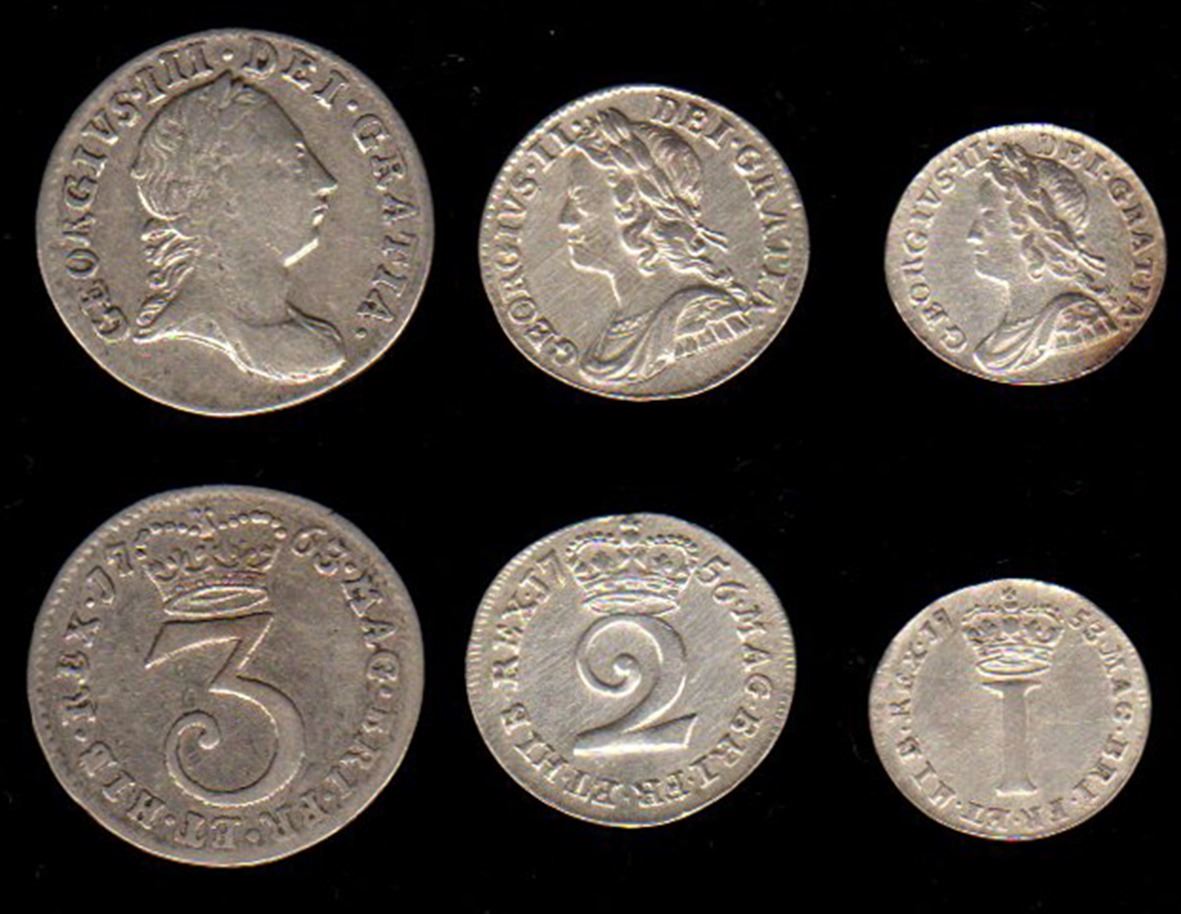 Great Britain, Penny to Threepence, George II to George III, 1753 to ...