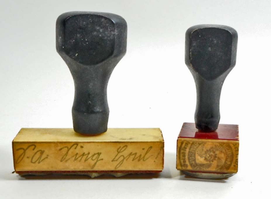 LOT OF 2 GERMAN NAZI MILITARY DOCUMENT STAMPS