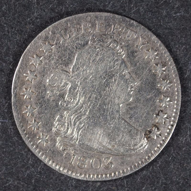 1803 DRAPED BUST DIME XF RARE EARLY DIME